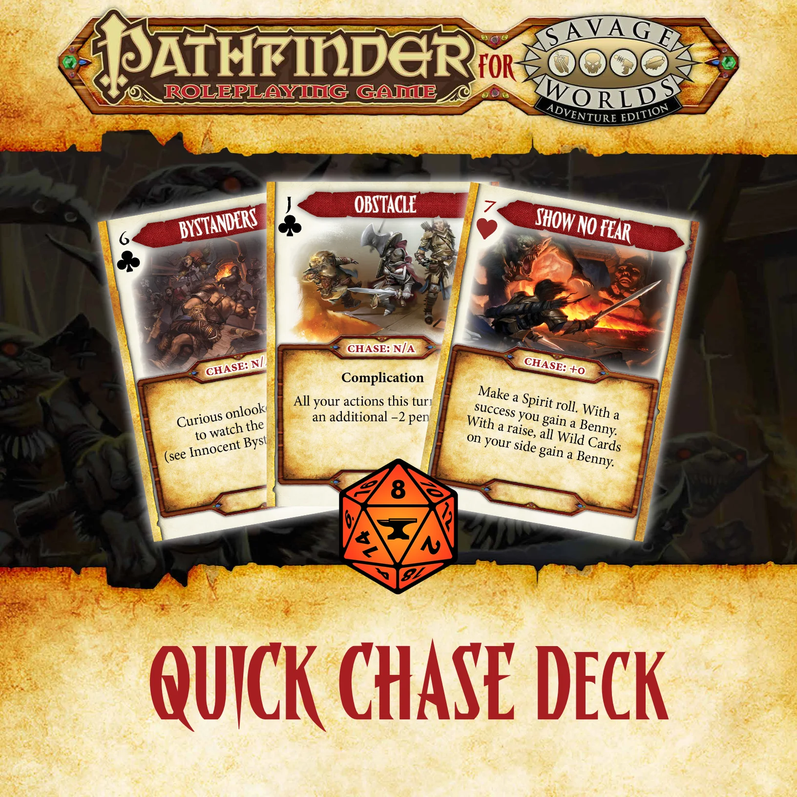 Pathfinder for Savage Worlds Quick Chase Deck - Foundry Hub
